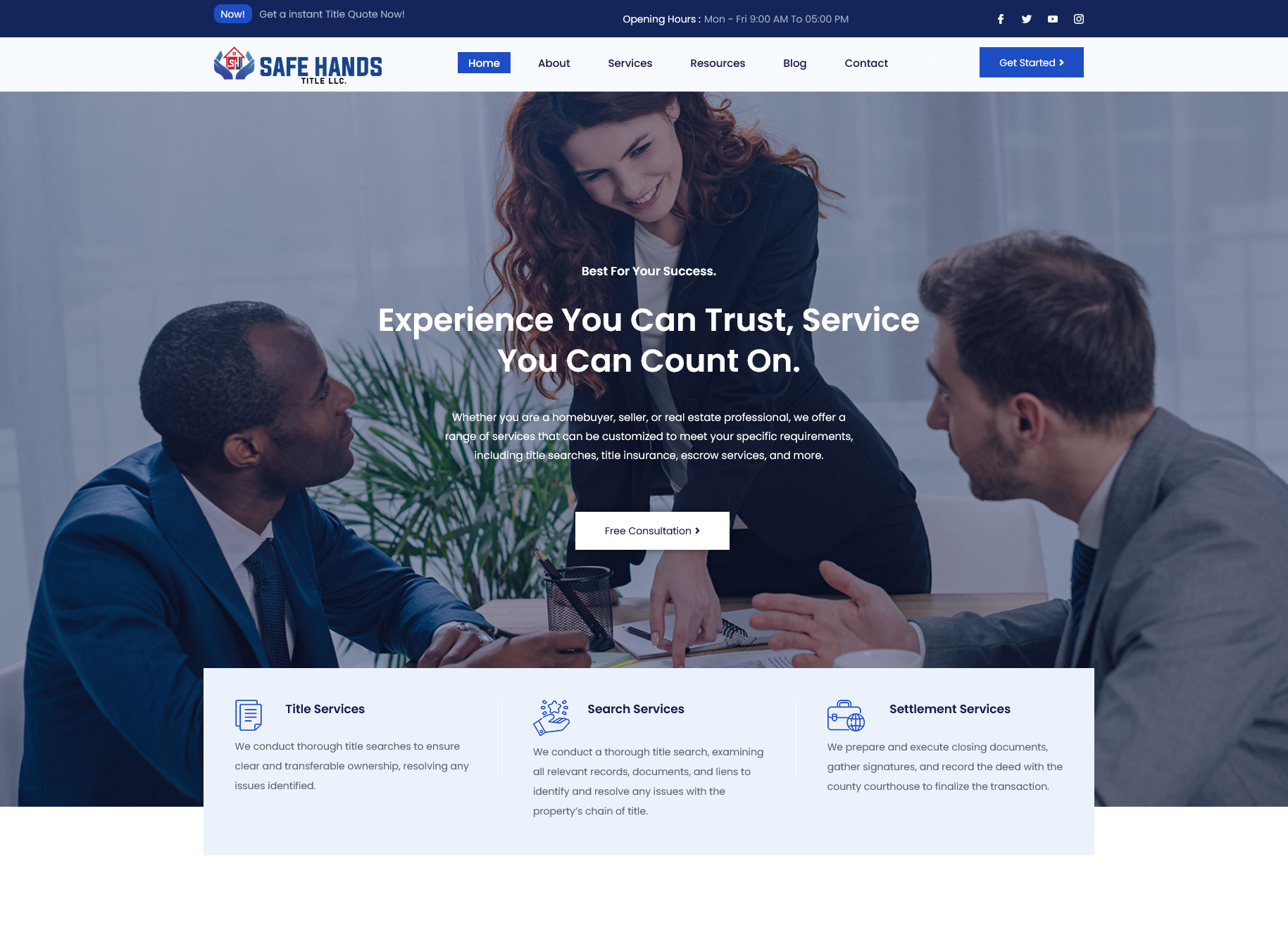 Home - SAFE HANDS TITLE LLC.